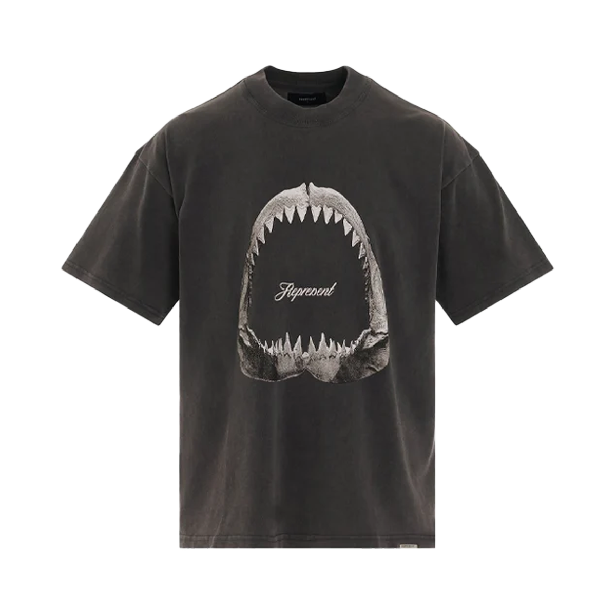Represent Shark Jaws T-shirt Vintage Grey