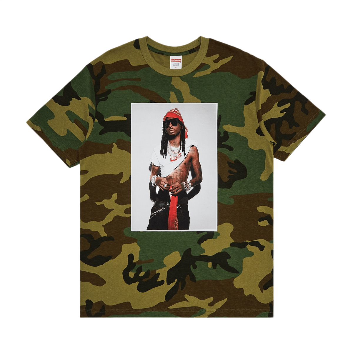 Supreme Playboi Carti Tee Woodland Camo